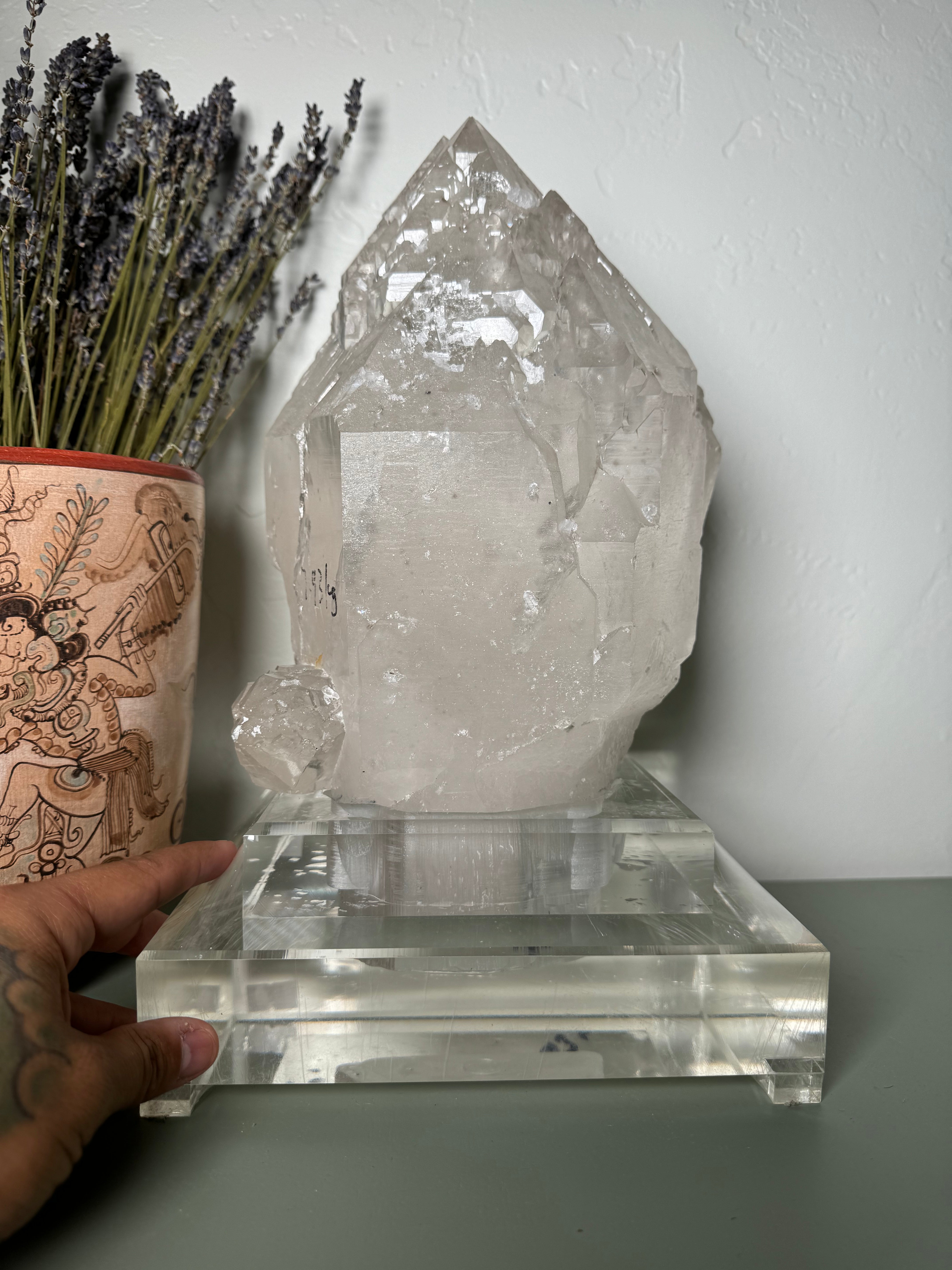 Cathedral Quartz with custom stand (Madagascar)